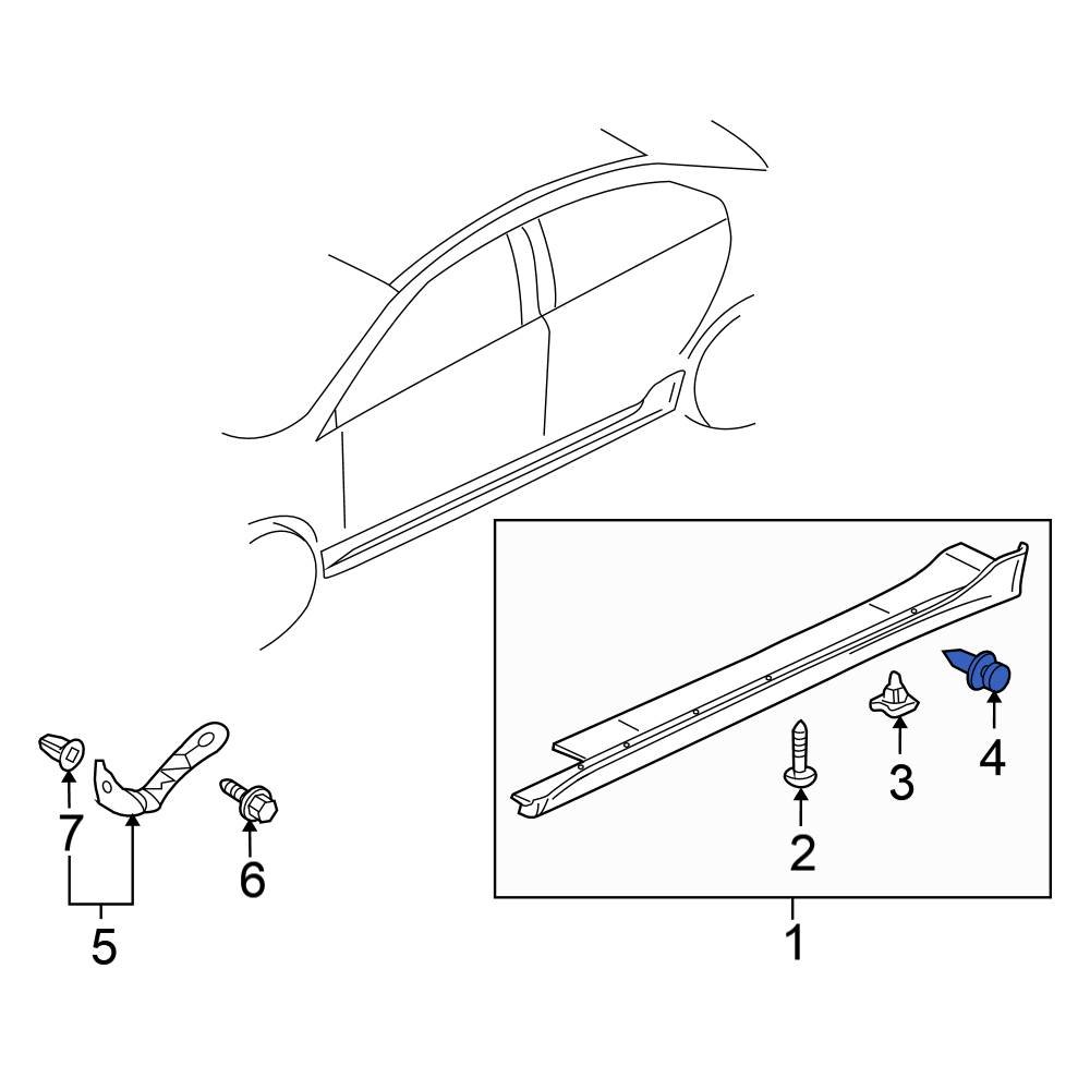 Mitsubishi OE MU000573 - Front Door Molding Clip