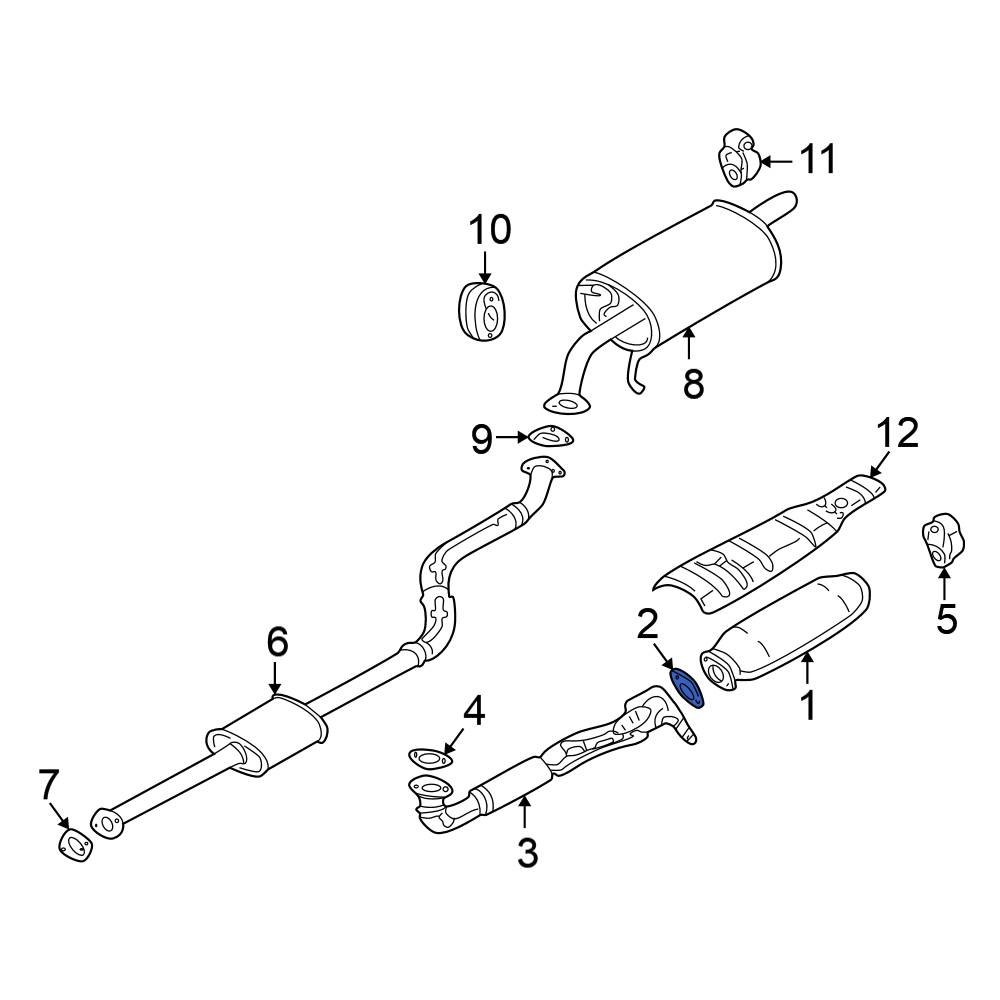 Mitsubishi OE MB687002 - Center Catalytic Converter Gasket
