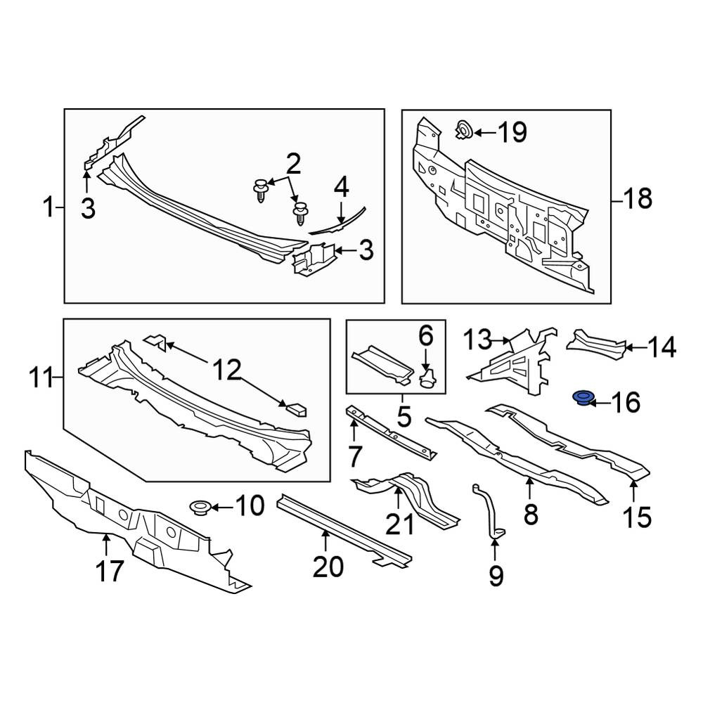 Mitsubishi OE MB157530 - Cowl Insulator Clip