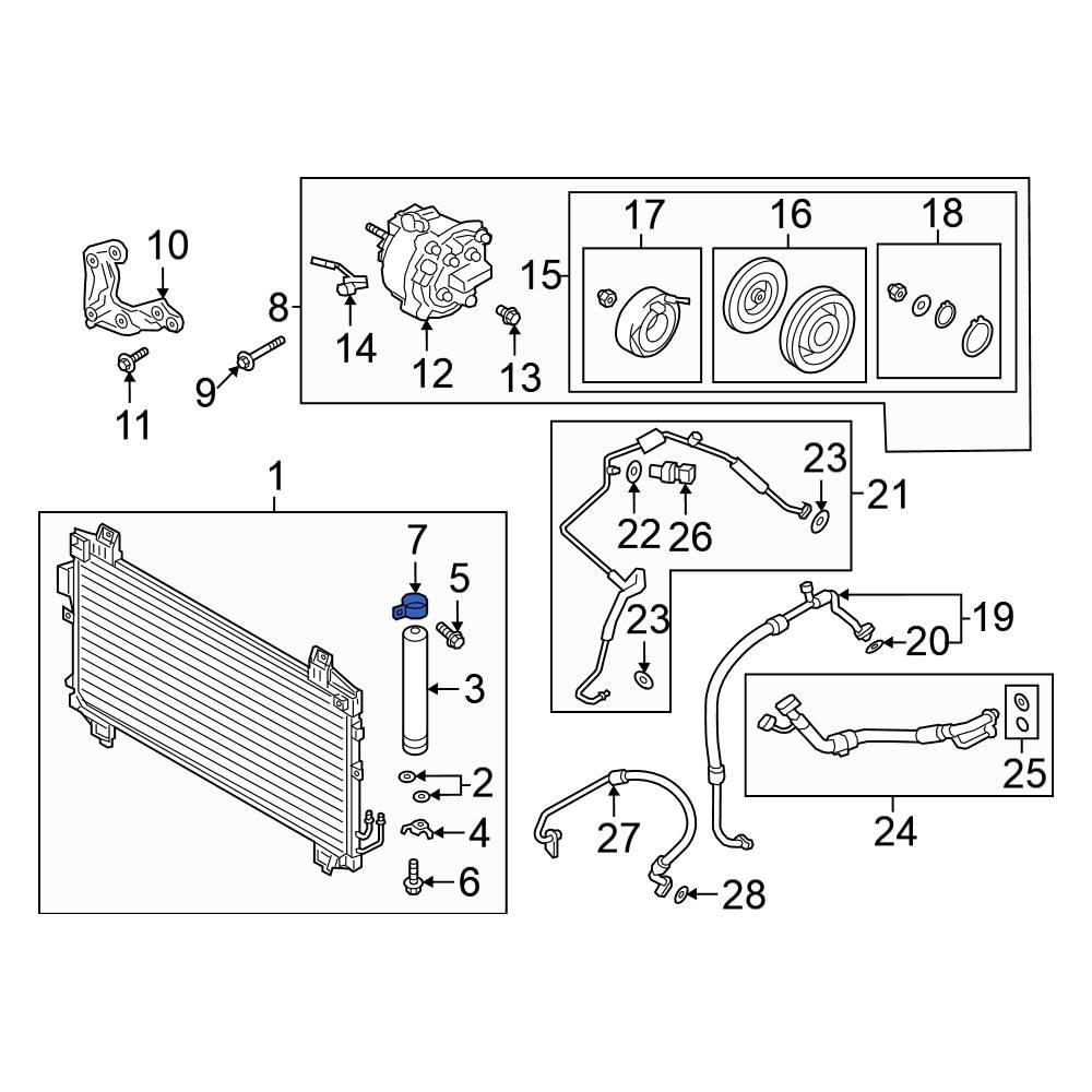 Mitsubishi OE 7812A269 - A/C Receiver Drier Clamp