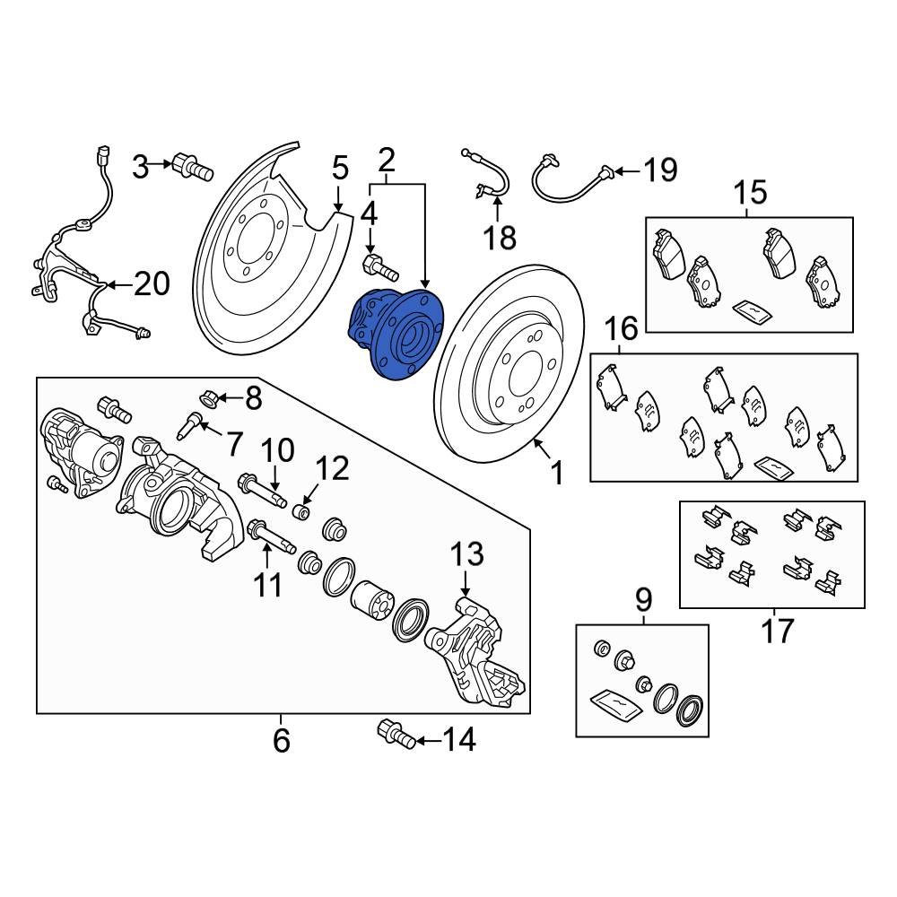 Mitsubishi OE 3785A063 - Rear Wheel Bearing and Hub Assembly