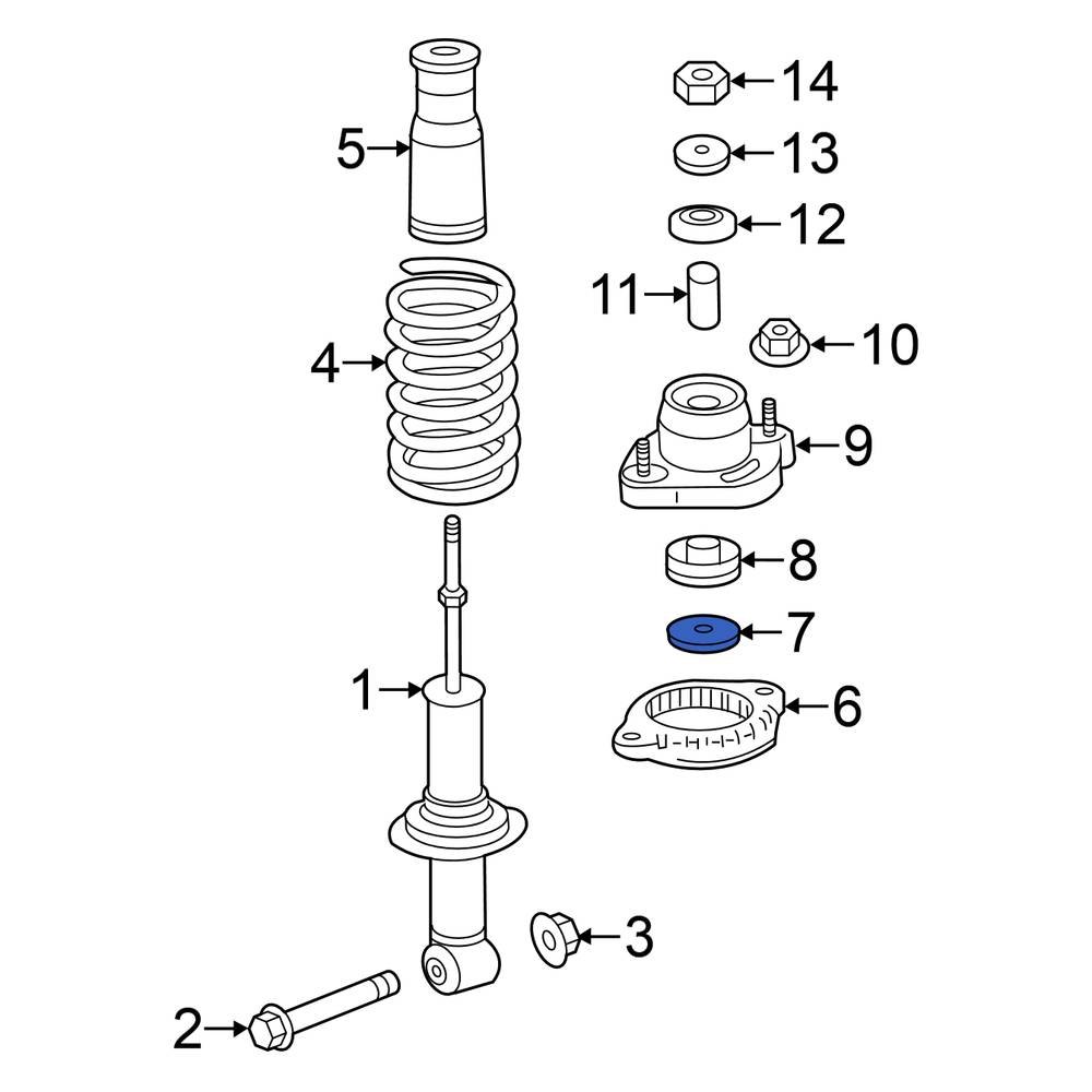 Mitsubishi OE MR491950 - Rear Lower Suspension Shock Absorber Mount Washer