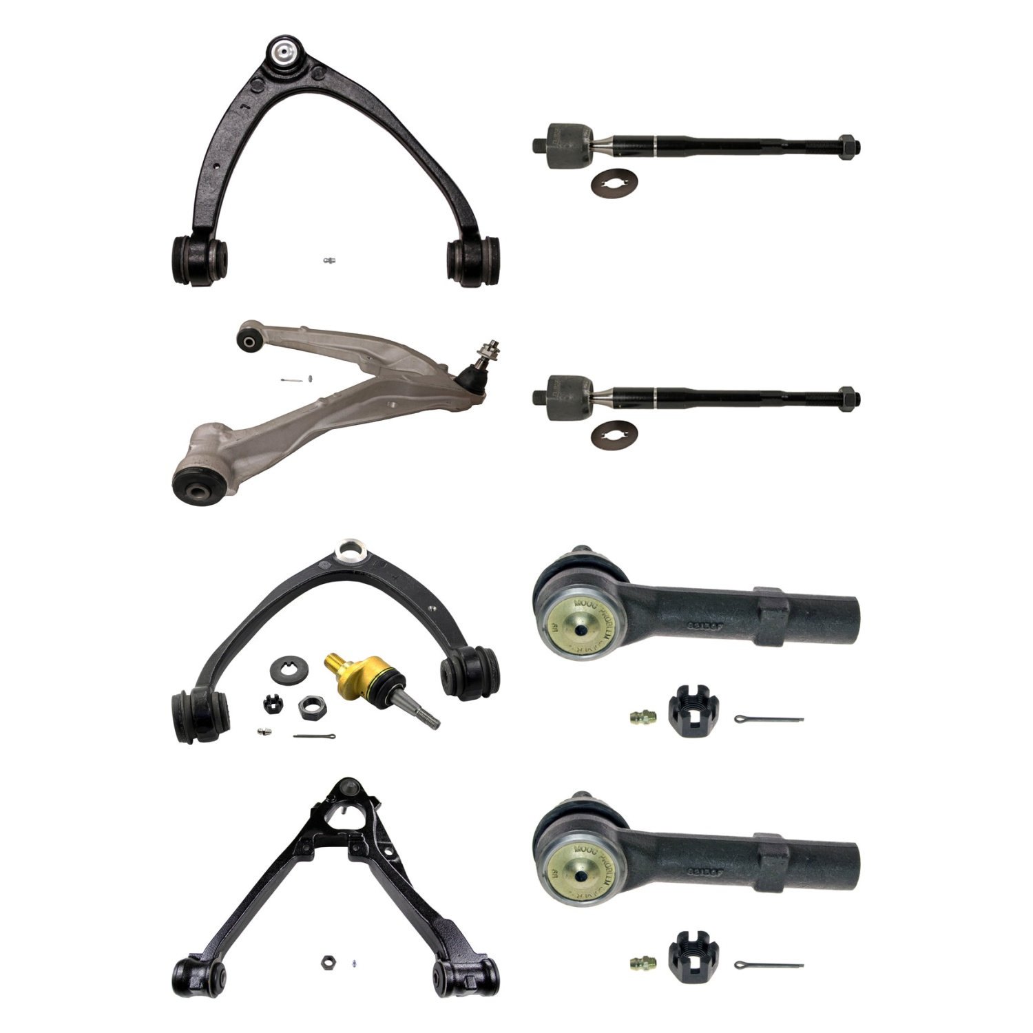 MOOG® BNDL-184947 - Front Lower and Upper Control Arm with Ball Joint ...