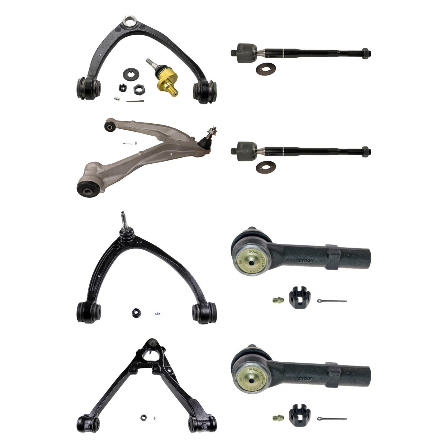 MOOG® BNDL-184950 - Front Lower and Upper Control Arm with Ball Joint ...