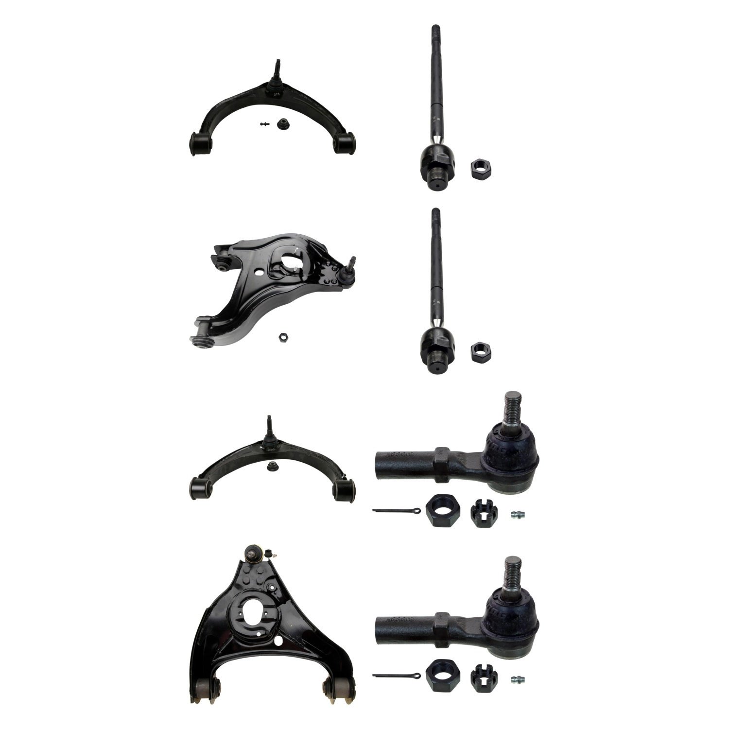 MOOG® BNDL-184955 - Front Lower and Upper Control Arm with Ball Joint ...
