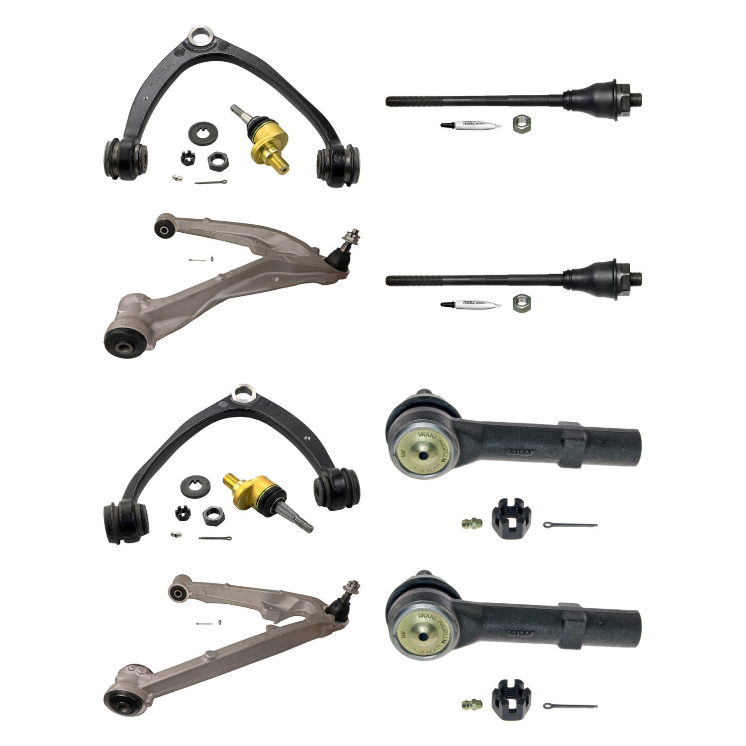 MOOG® BNDL-184991 - Front Lower and Upper Control Arm with Ball Joint ...
