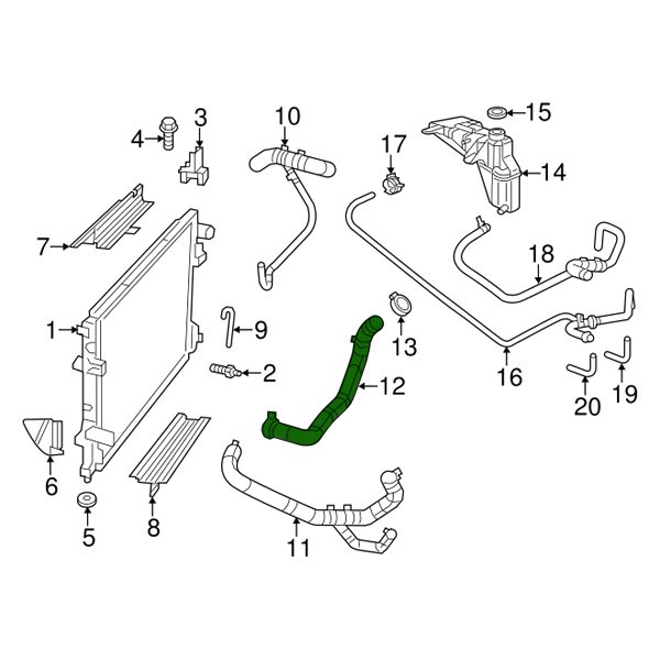 Mopar® 04598096AF - Engine Coolant Radiator Hose