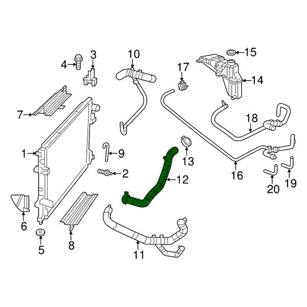 Mopar® 04598096AH - Engine Coolant Radiator Hose