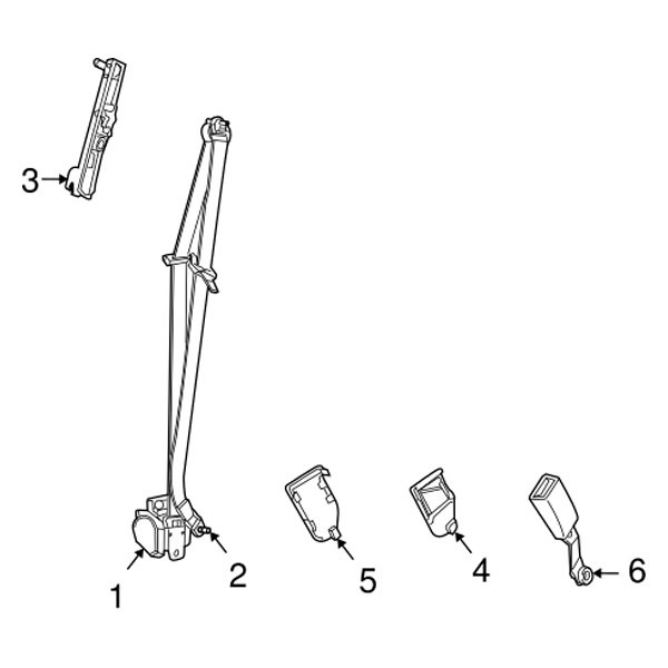 Mopar® 04664338AD - Adjuster Seat Belt Turning Loop