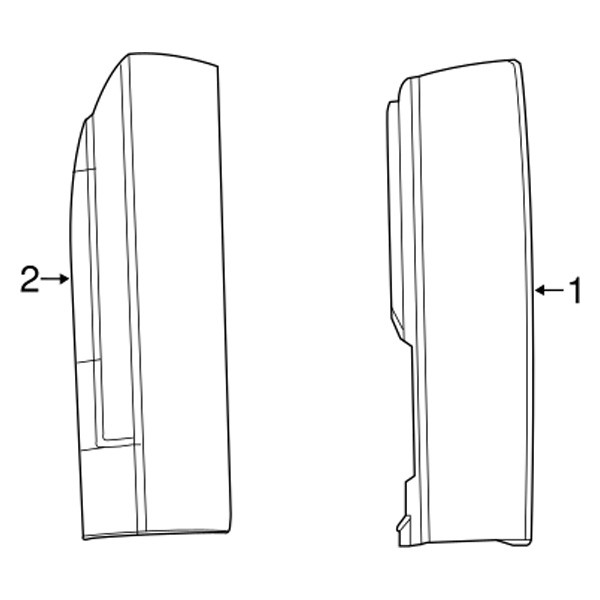 Mopar® 04725946AD - Passenger Side Replacement Tail Light