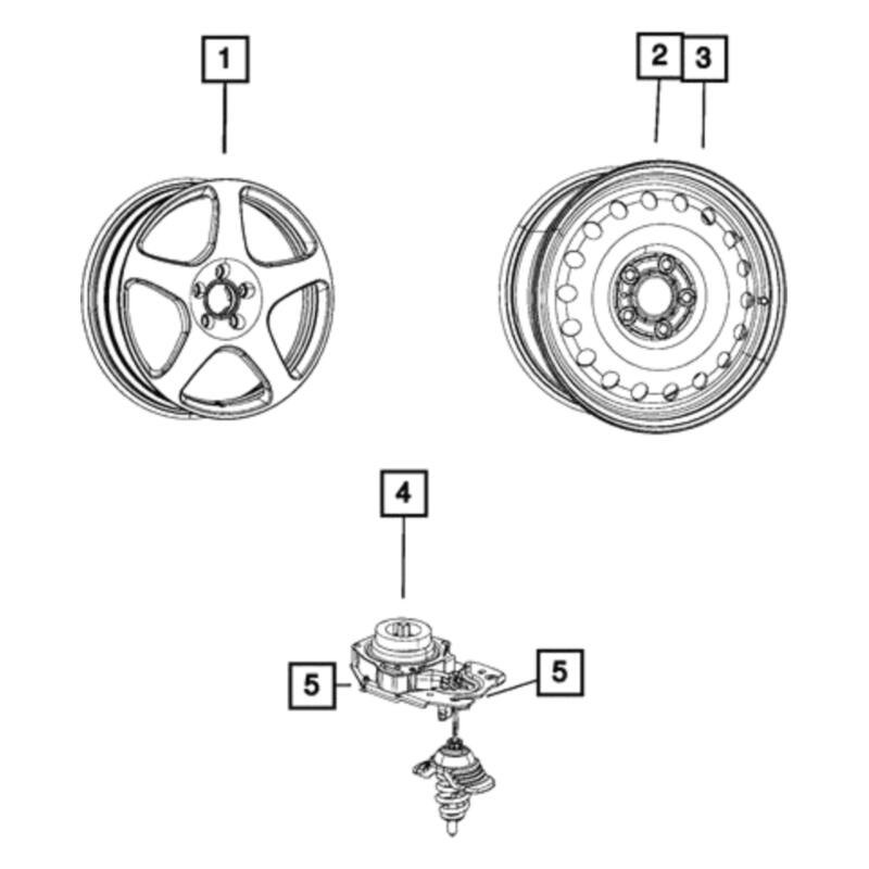 Mopar® 04755313AA - Steel Wheel