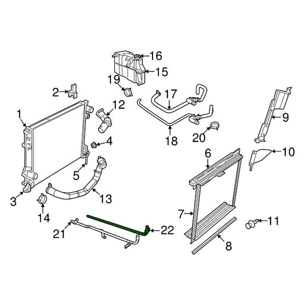 Mopar® 05038501AA - Engine Coolant Water Outlet Tube