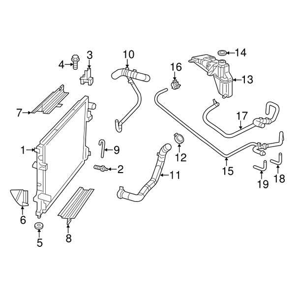 Mopar® 05039042AG - Engine Coolant Radiator Hose