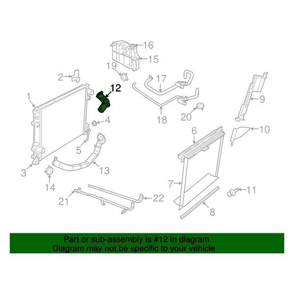 Mopar® 05040052AC - Engine Coolant Radiator Hose