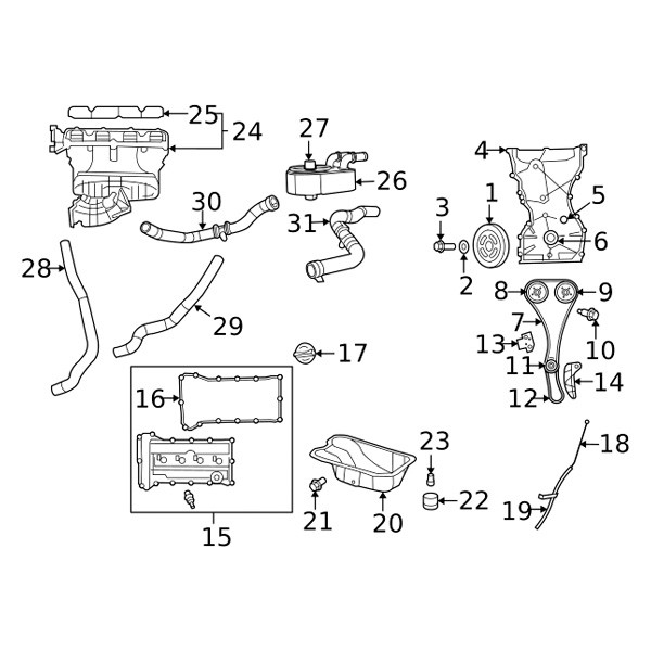 Mopar® 05058398AI - Engine Coolant Radiator Hose