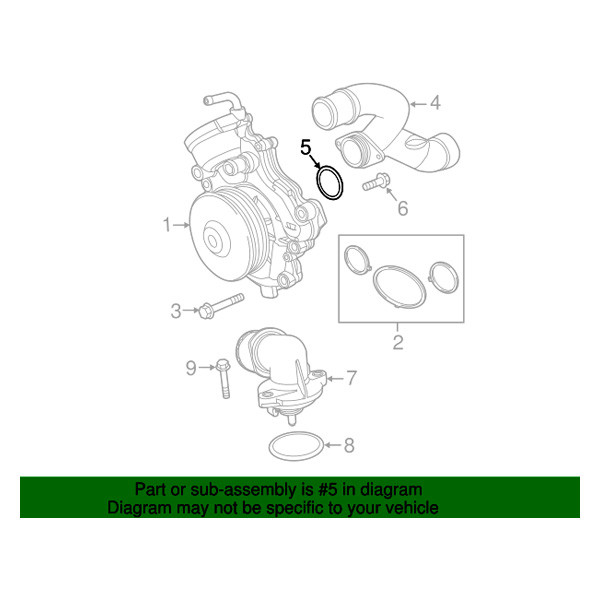 Mopar® 05066884AA - Engine Coolant Inlet Flange O-Ring