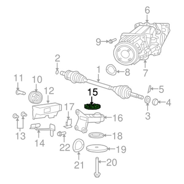 Mopar® 05105529AB - Rear Differential Mount Insulator