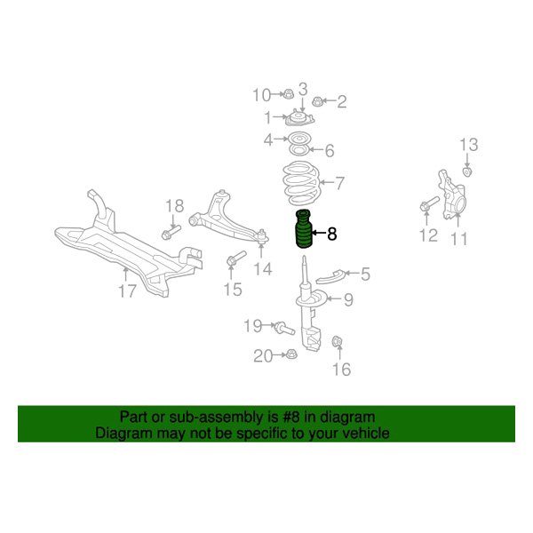 Mopar® 05105543AD - Front Control Arm Bumper