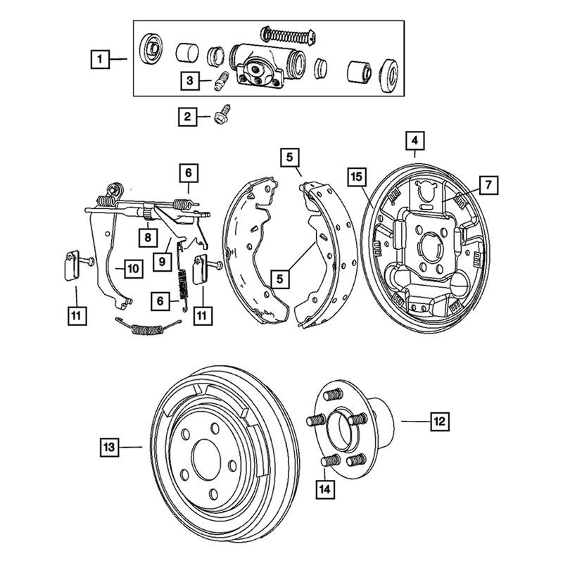 Mopar® 05105770AH - Rear Driver or Passenger Side Wheel Bearing and Hub ...