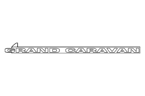 Mopar® 05113304AA - "Grand Caravan" Nameplate Hatch Emblem