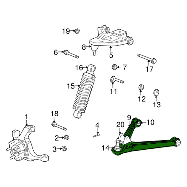 Mopar® 05290690AG - Front Lower Control Arm