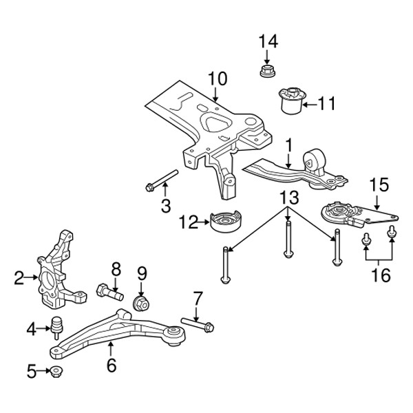 Mopar® 06105118AA - Front Control Arm Bolt