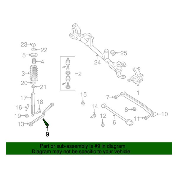 Mopar® 06508592AA - Front Upper Control Arm Nut