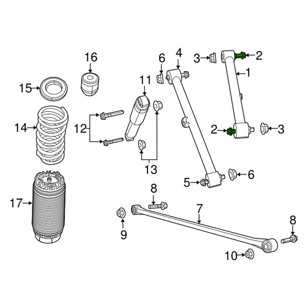 Mopar® 06509206AA - Rear Lower Control Arm Bolt