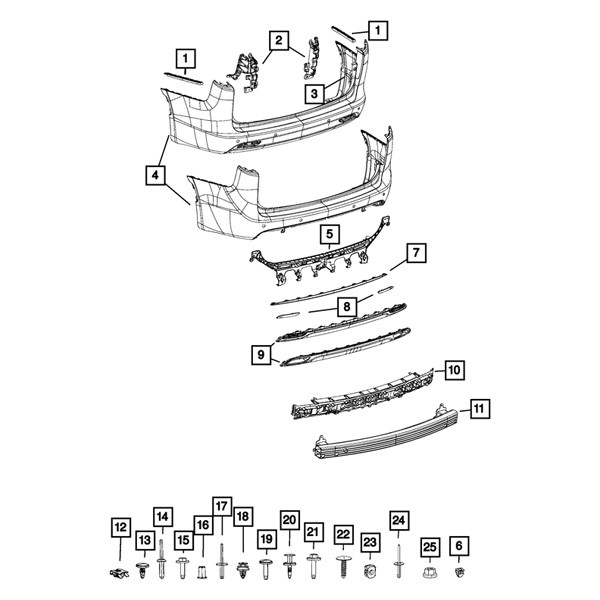 Mopar® 06510520AA - Front Bumper Cover Retainer