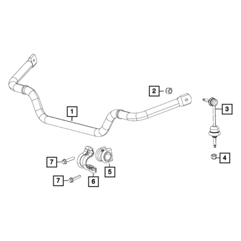 Mopar® 06513368AA - Front Upper Sway Bar Link Nut