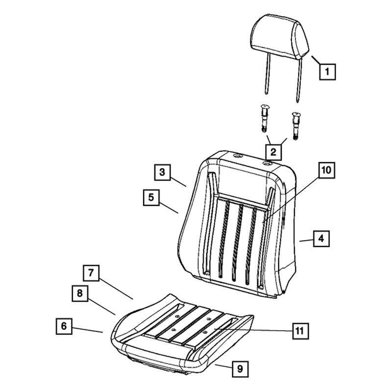 Mopar® 1CL031D1AB - Seat Cushion Cover