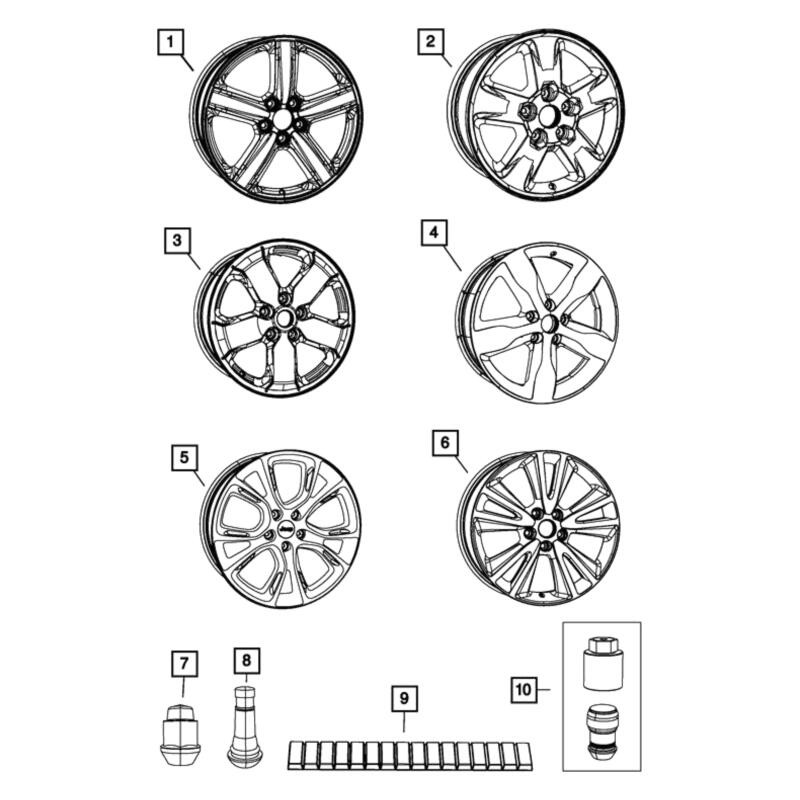 Mopar® 1HX65AAAAC - Wheel