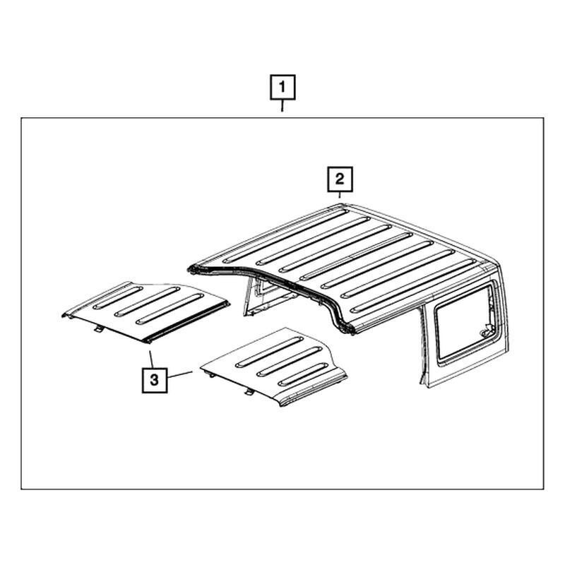 Mopar® 1PH98TZZAM - Targa Top Bright White Passenger Side Roof Panel