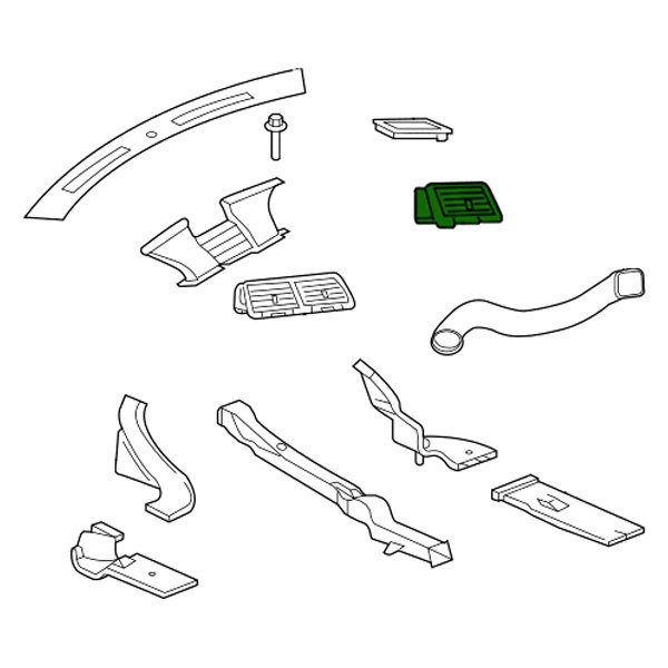 Mopar® 1QL40XDVAA - Passenger Side Outer Lower Dash Panel Air Vent