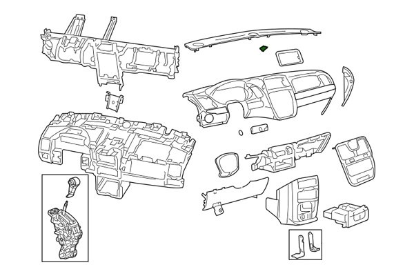 Mopar® 1SJ01DX9AA - Dash Panel Shifter Level Bezel Plug