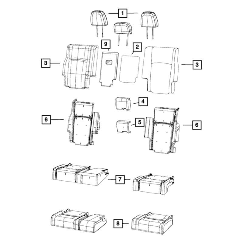 Mopar® 1UM73HL1AA - Seat Armrest Cover