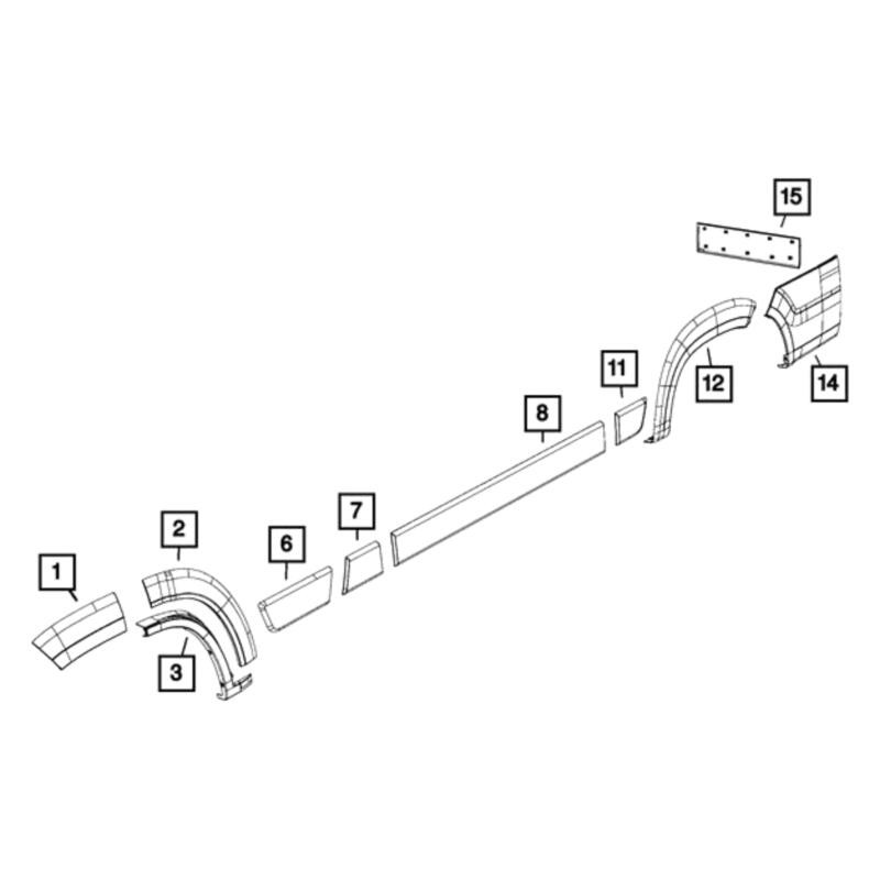 Ram OE 1ZT46LAHAA - Front Left Body Trim Molding