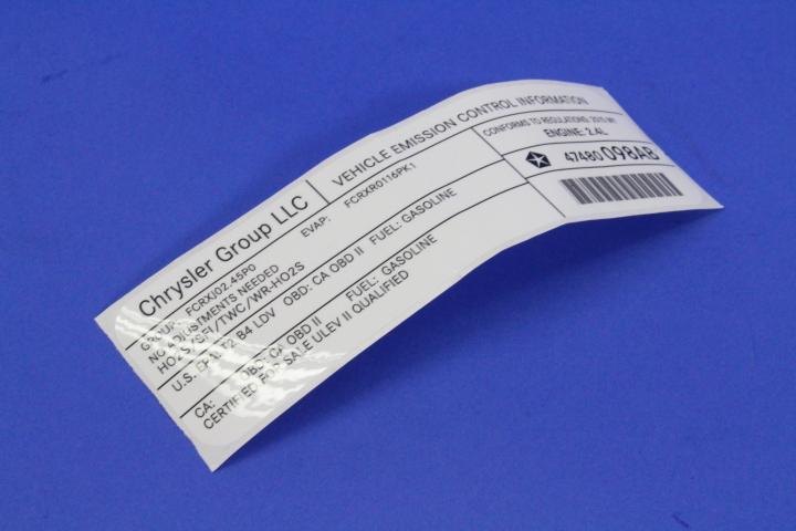 Mopar® 47480098AB - Vehicle Emission Control Information Label