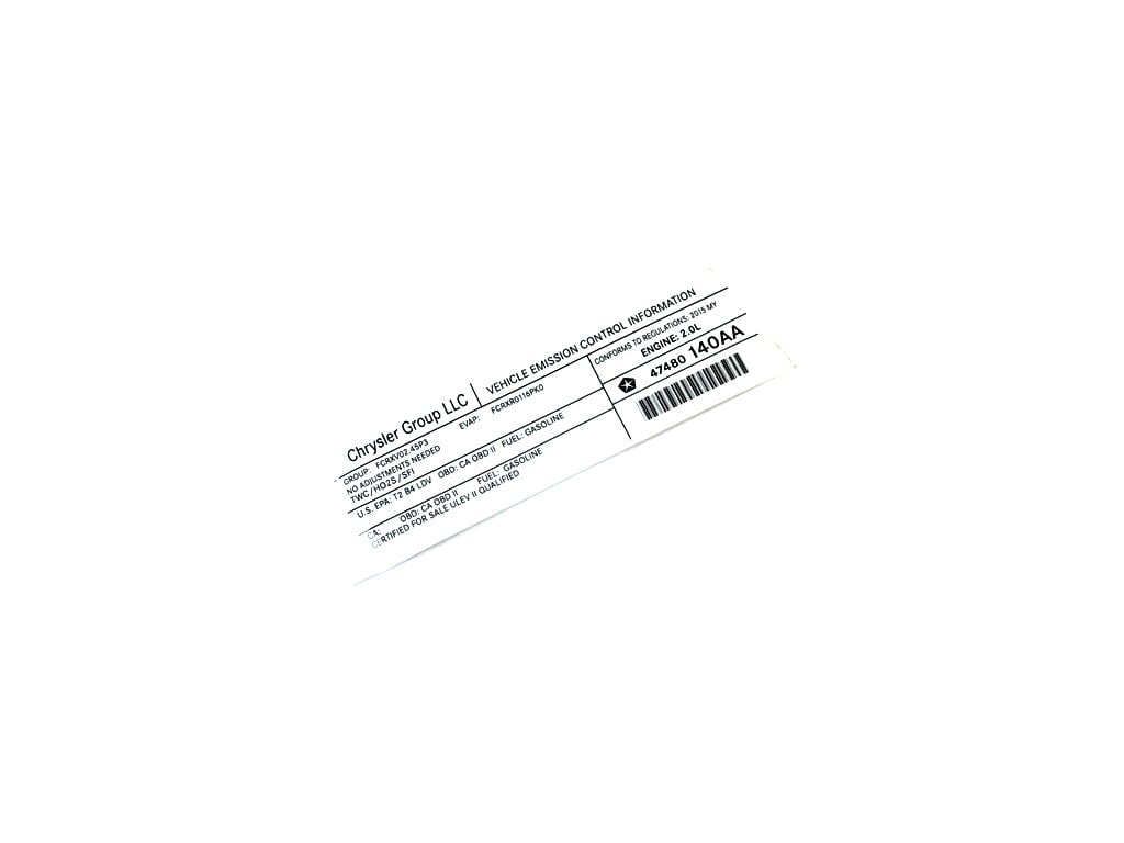 Mopar® 47480140AA - Vehicle Emission Control Information Label