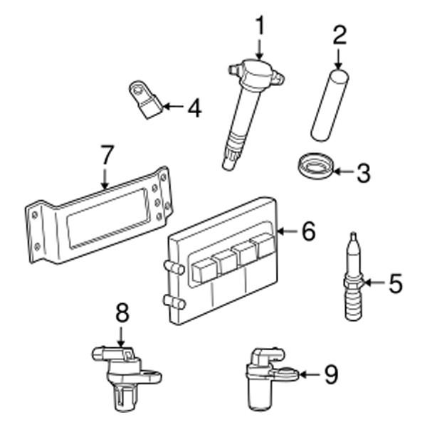 Mopar® 4777042AB - Passenger Side Spark Plug Tube Seal