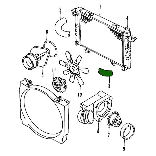 Mopar® 52014723AD - Engine Coolant Radiator Hose