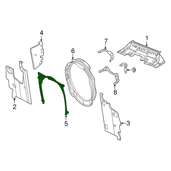Mopar® 52014731AB - Engine Cooling Fan Shroud