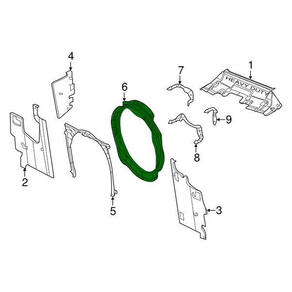 Mopar® 52014732AD - Upper Engine Cooling Fan Shroud