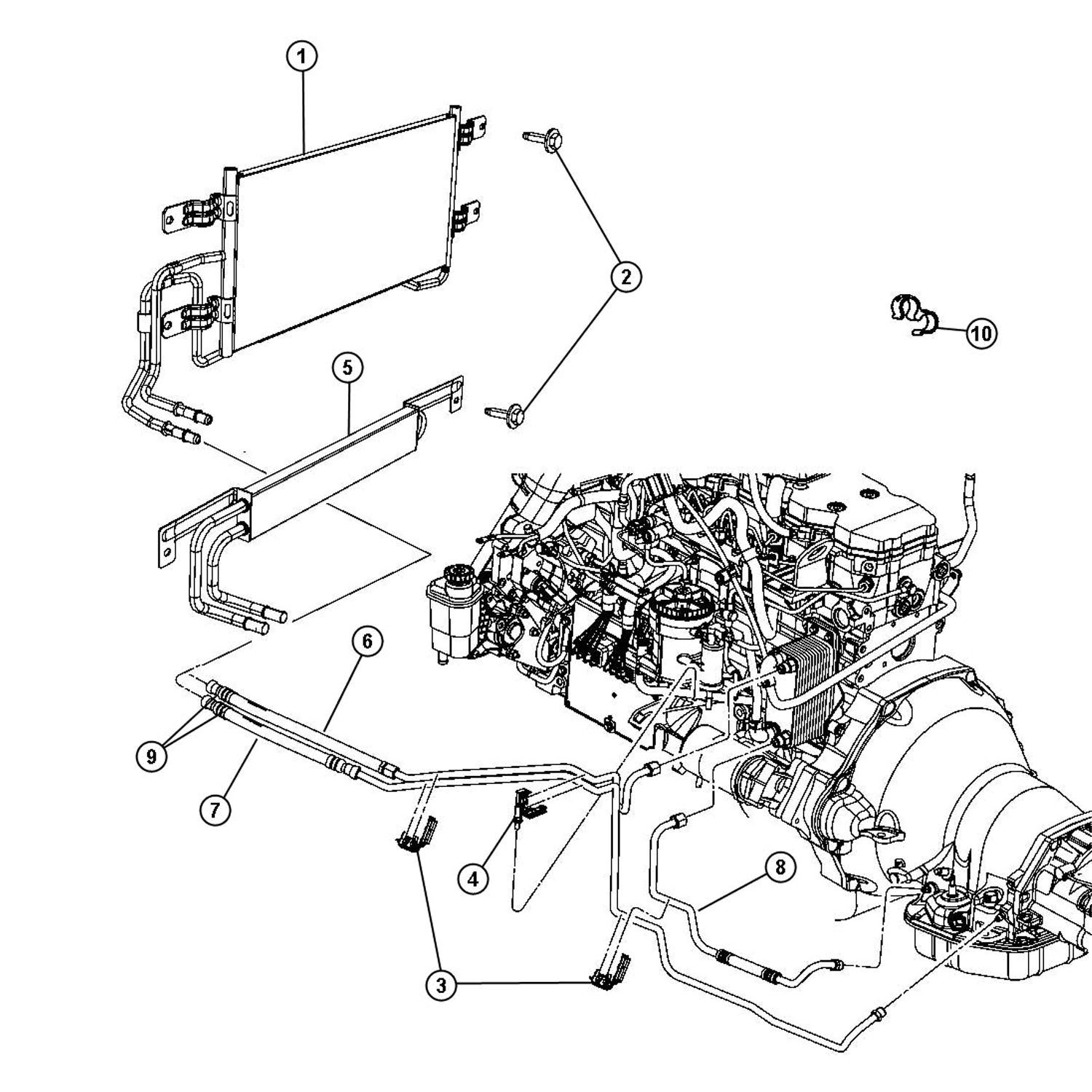 Mopar® 52028918AI - Automatic Transmission Oil Cooler Hose