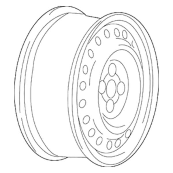 Mopar® 52039100 - Chrome 15x7 Factory Wheel
