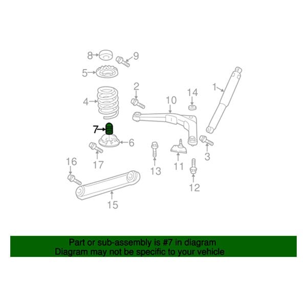 Mopar® 52088352AB - Rear Lower Control Arm Bumper