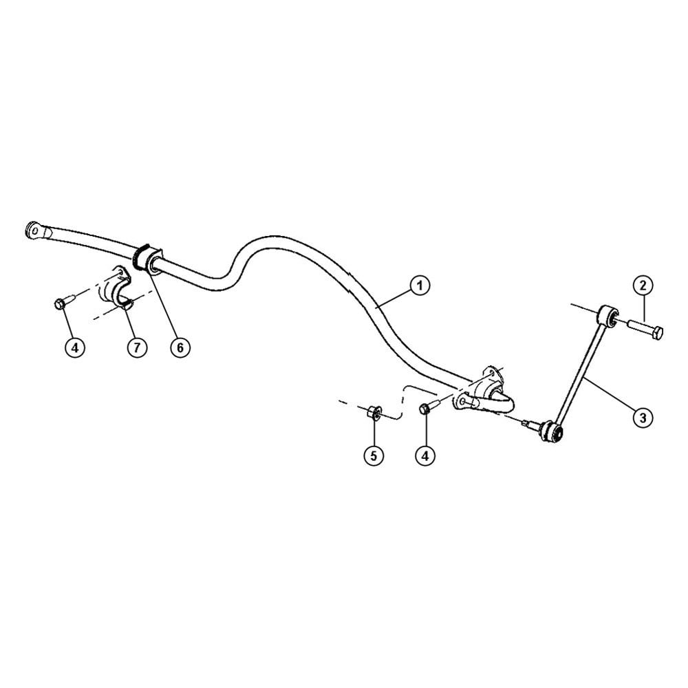 Mopar® 52089486AE - Rear Stabilizer Bar Link Kit