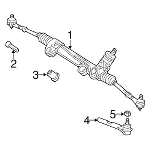 Mopar® 52106405AG - Front New Rack and Pinion Assembly