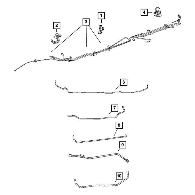 Mopar® 52121442AB - Rear Fuel Supply Hose