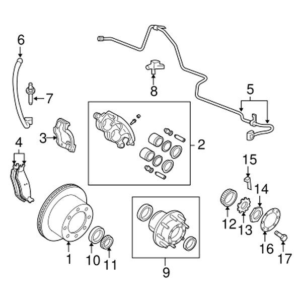 Mopar® 52121635AF - Front or Rear Driver Side Brake Hydraulic Hose Set